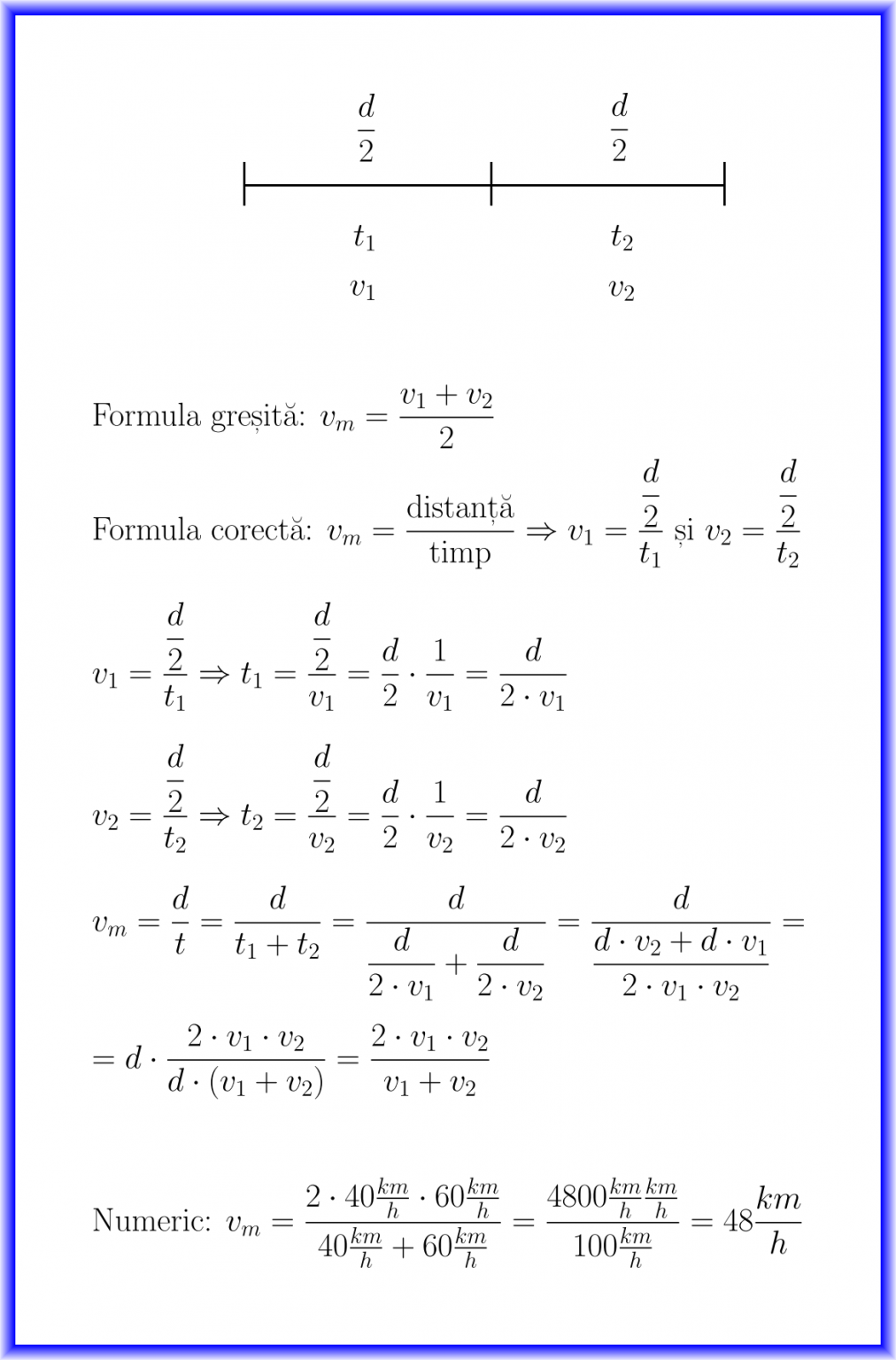 Probleme rezolvate : Cum se calculează viteza medie? – Matematica E Simplă
